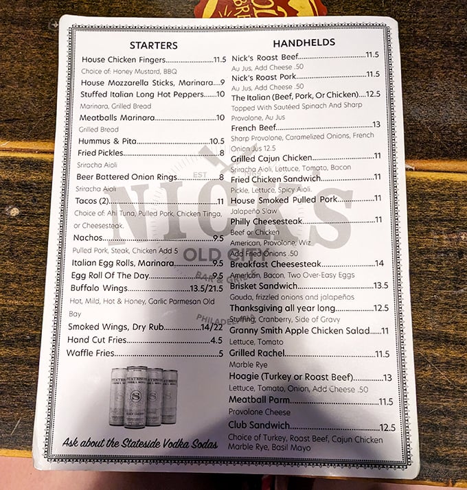 The menu reads like a love letter to comfort food classics, with that smoked pulled pork stealing the spotlight like Springsteen at a Jersey concert.