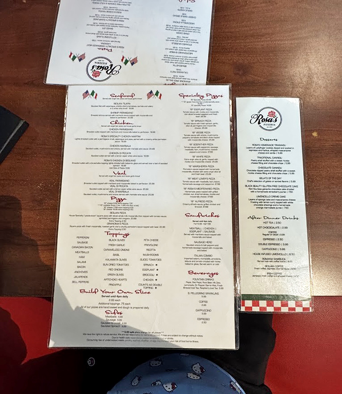 The menu at Rosa's reads like a love letter to Italian cuisine. So many options, so little elasticity in your waistband.