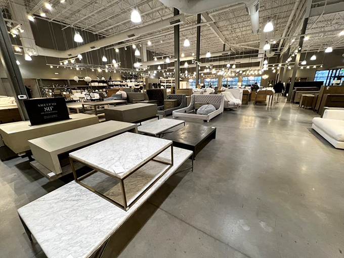 Not all treasures are created equal. At Restoration Hardware Outlet, yesterday's unattainable luxury becomes today's "I deserve this" moment.