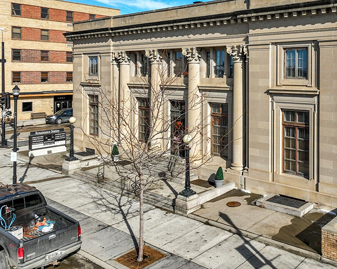 The stately columns of this historic building stand as a testament to Williston's commitment to preserving its architectural heritage while embracing its future.