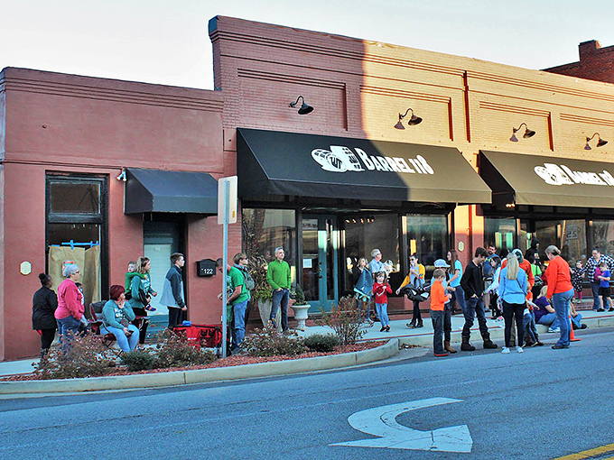 Community gatherings in Eatonton mean actual humans talking face-to-face instead of through screens, imagine that.