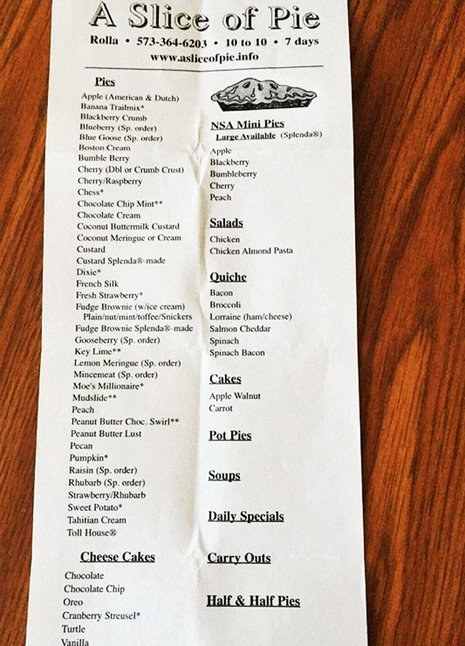 The menu reads like a bucket list for pie enthusiasts&mdash;each name promising a different path to dessert nirvana.