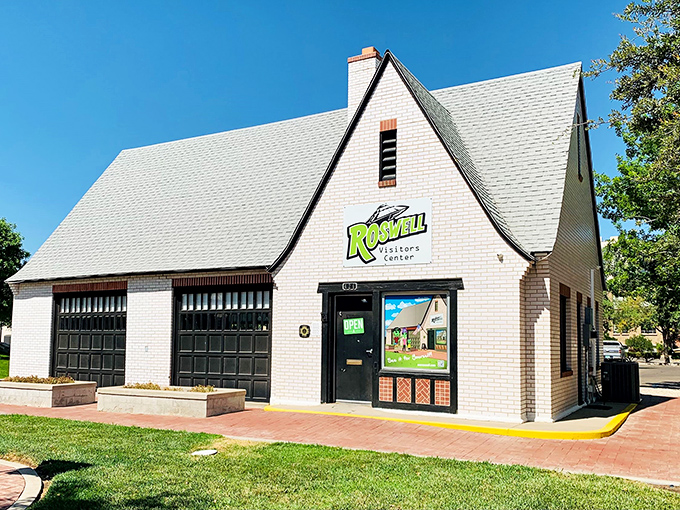 Housed in a charming white brick cottage, the Roswell Visitor Center welcomes earthlings with information about local attractions and perhaps a few otherworldly recommendations.