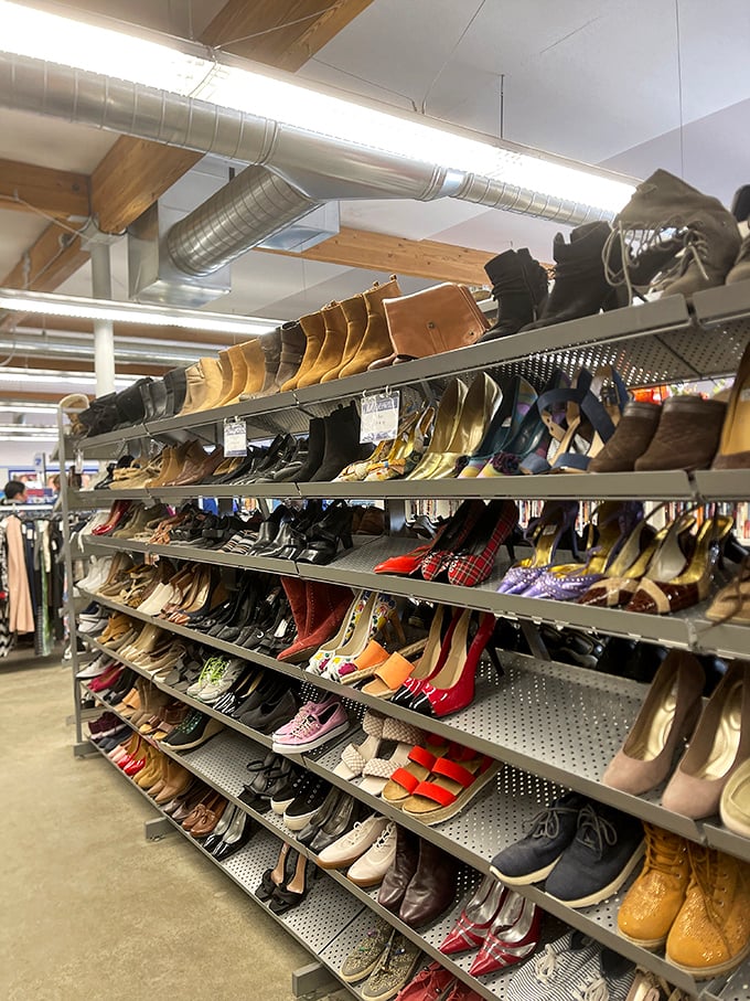 The footwear section rivals Imelda Marcos's closet, with everything from practical Alaskan winter boots to surprisingly stylish dress shoes.