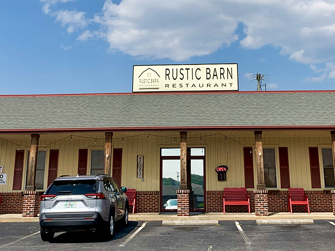 The Rustic Barn Restaurant doesn't just promise comfort food&mdash;those rocking chairs on the porch practically guarantee it's the real deal.