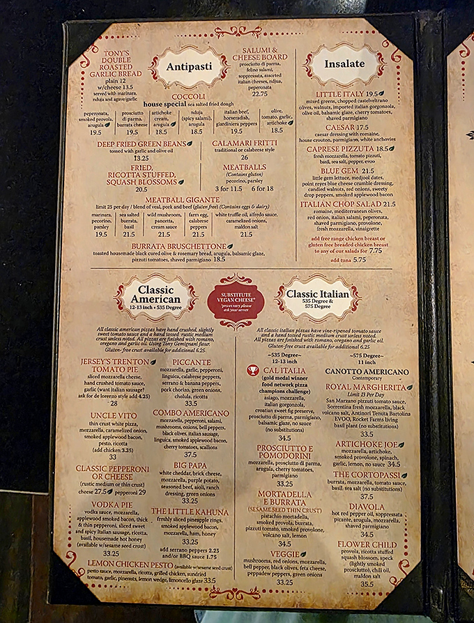 A menu that reads like a love letter to pizza, with styles from around the world meticulously crafted under one roof.