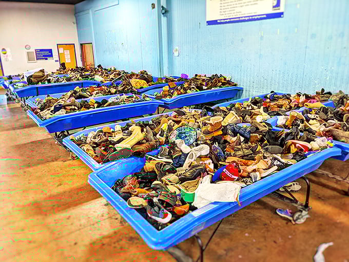 If Cinderella had shopped here, she'd have skipped the glass slipper drama. Thousands of shoes seeking their perfect match.