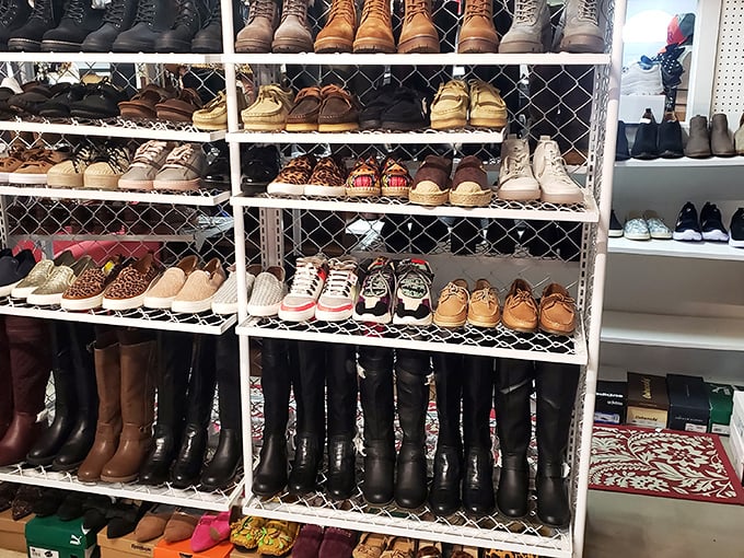 Footwear paradise! From rugged work boots to stylish sneakers, this vendor has solved the eternal question: "But what will I wear on my feet tomorrow?"