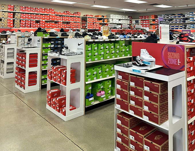 Sneaker heaven awaits with rows upon rows of discounted footwear. Your feet and wallet can finally agree on something!