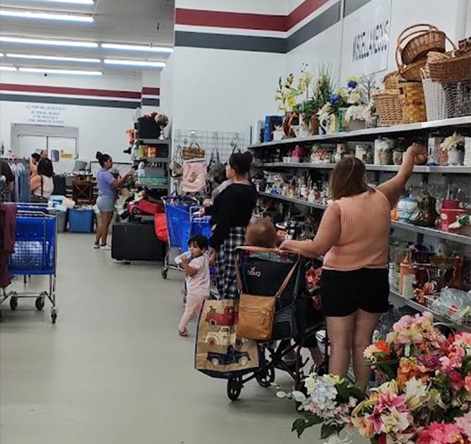Fellow bargain archaeologists dig through shelves of knickknacks, each hoping to unearth that perfect conversation piece for their living room.