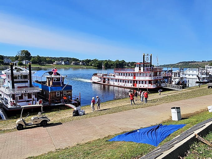 These aren't your average boats. Marietta's sternwheelers are floating time machines that let you experience the river the way Mark Twain did. 