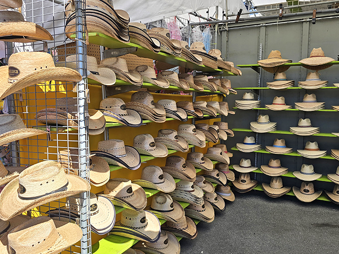 Cowboy hat heaven! Every style imaginable for your inner wrangler or practical sun protection needs. Yeehaw meets practicality.