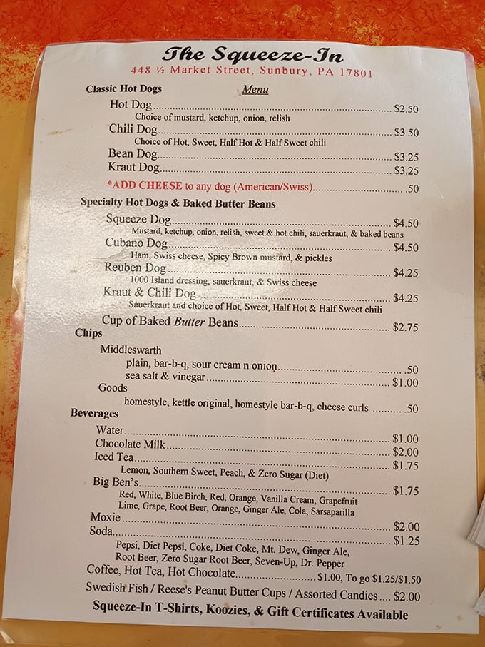 The menu is refreshingly straightforward—no fusion confusion here. Classic hot dogs with time-tested toppings at prices that won't require a second mortgage.