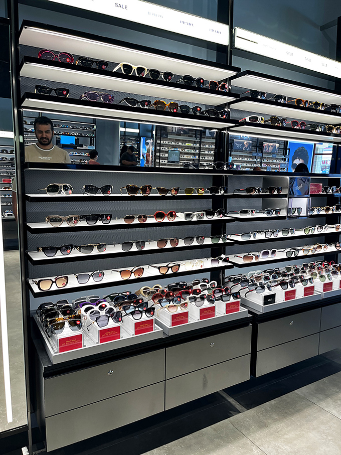 The sunglasses display offers hope that you too can look like a celebrity incognito, just at a fraction of the paparazzi-dodging price.