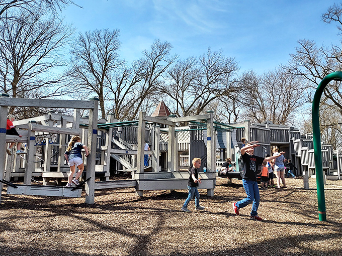 Swensson Park's playground proves that childhood joy doesn't require Wi-Fi or a subscription service to function.