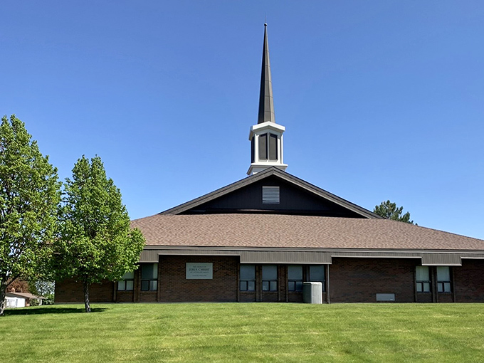 Community faith anchors this landscape, offering both spiritual guidance and social connection in classic Idaho style.