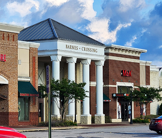 Barnes Crossing brings modern shopping convenience with classical architectural touches. Who knew running errands could feel this dignified?
