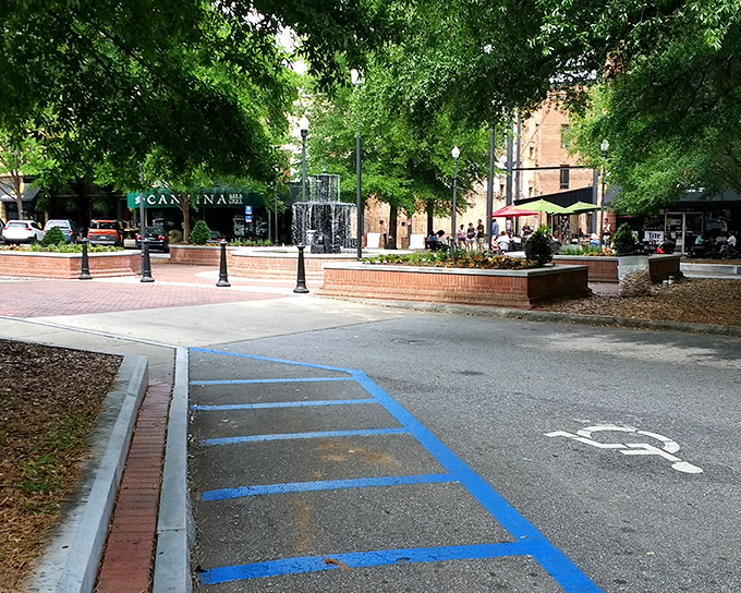 Hogansville's town square offers that perfect blend of shade and sunshine. The kind of place where conversations happen naturally and nobody's checking their watch.