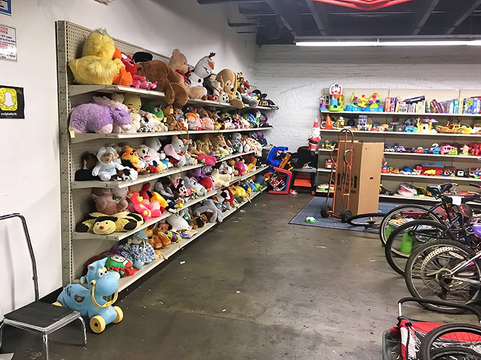 A plush menagerie awaits new homes. Remember when teddy bears didn't need batteries or WiFi to spark joy?