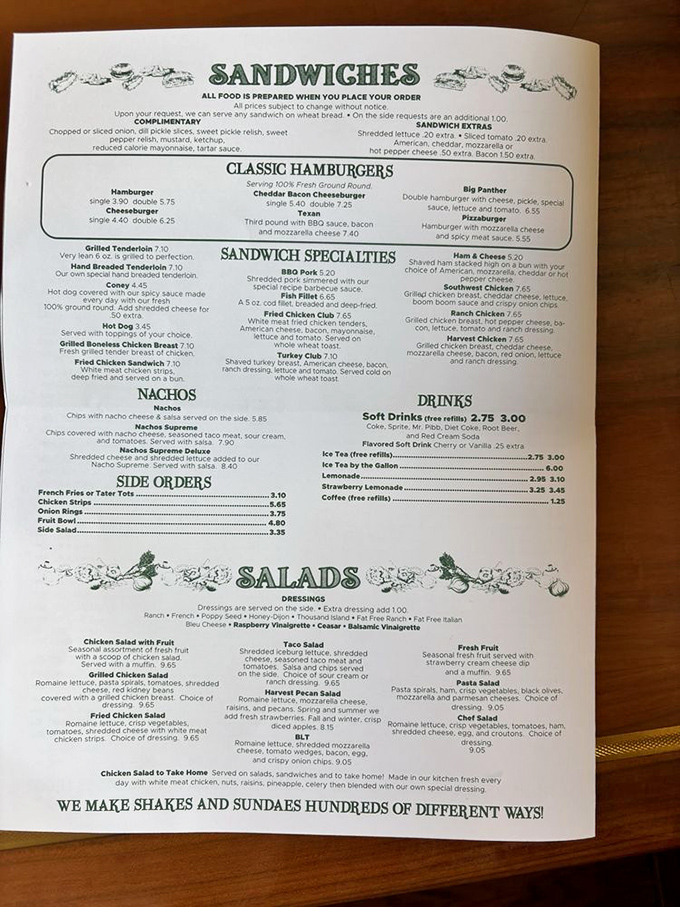 The menu that launched a thousand road trips. Note that final line &ndash; "hundreds of different ways" isn't hyperbole, it's a delicious promise.