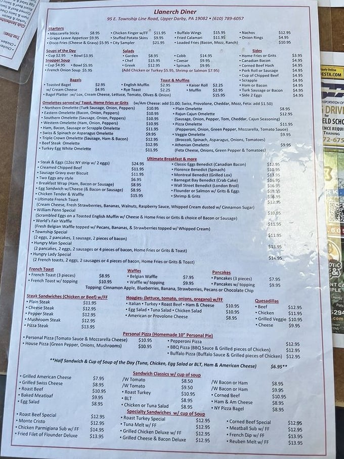 The menu at Llanerch is a roadmap to comfort food paradise, with enough options to satisfy cravings you didn't even know you had.