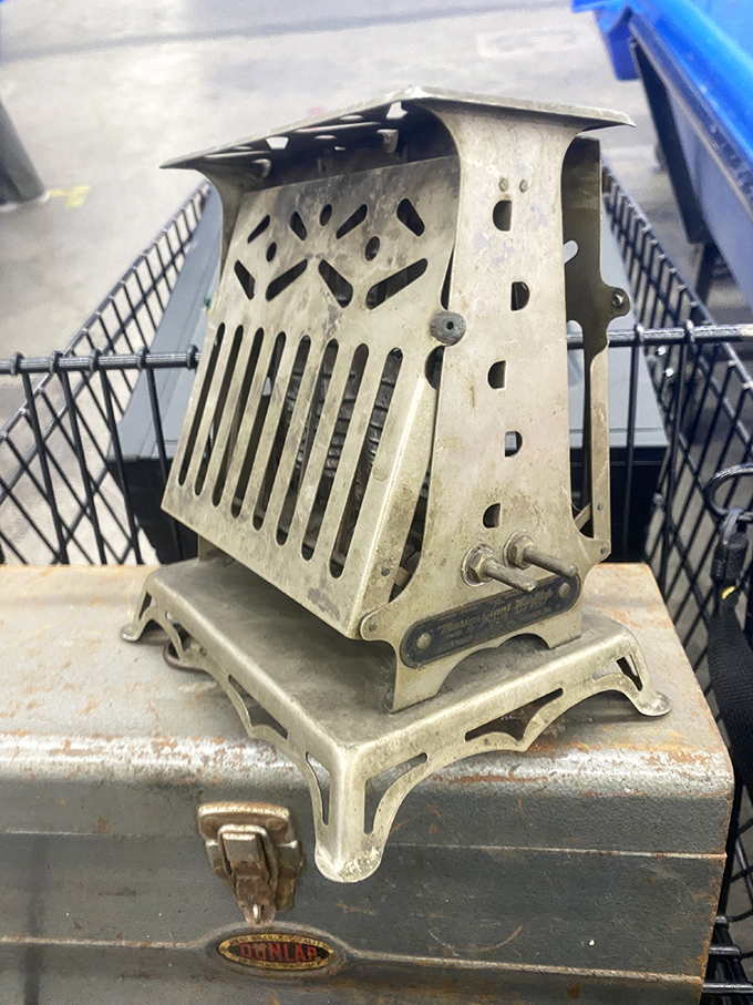 This vintage metal toaster isn't just kitchen equipment&mdash;it's a time machine to breakfasts past, waiting for its second act.