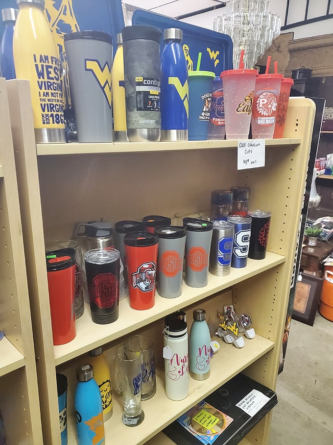 College rivalries immortalized in drinkware! Whether you're a Buckeye or Mountaineer, hydration comes with a side of school spirit.