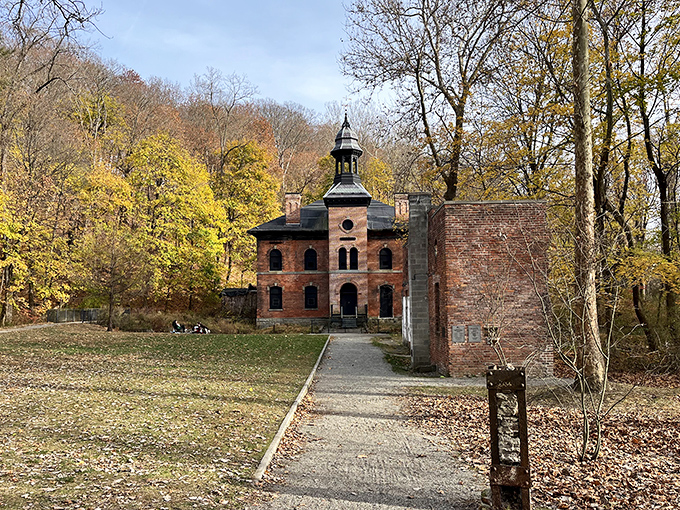 The West Point Foundry's administrative building stands like a Victorian sentinel, guarding stories of America's industrial past with dignified brick and mortar.