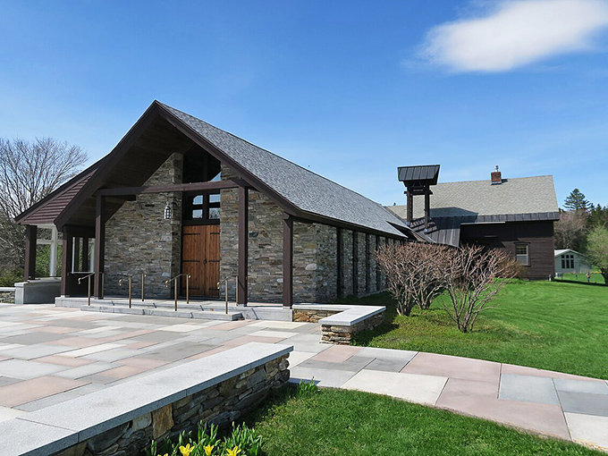 Modern meets traditional in this stone chapel, where Vermont's spiritual side is as solid as the granite mountains surrounding it.