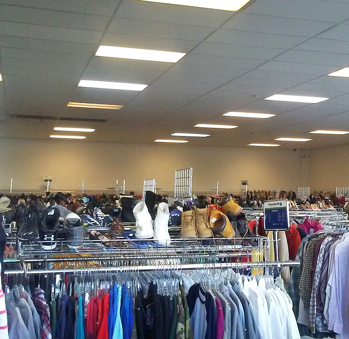 Racks upon racks of possibility await inside, where your next favorite outfit might be hiding between someone else's fashion history.