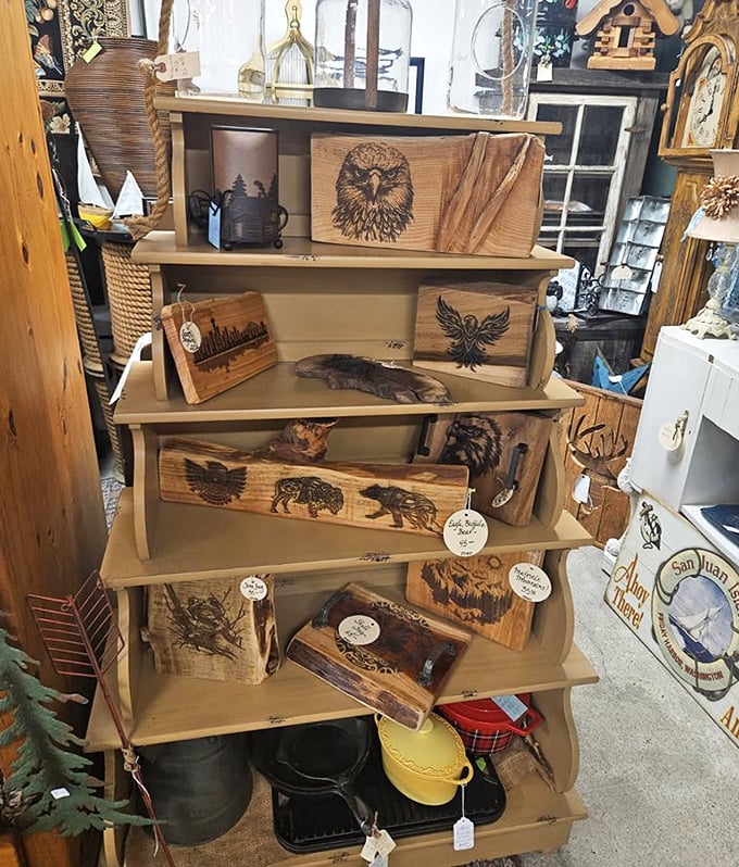 Nature meets artistry in these hand-burned wooden treasures. Eagles, bears, and forests captured in grain&mdash;Pacific Northwest spirit you can hang on your wall.