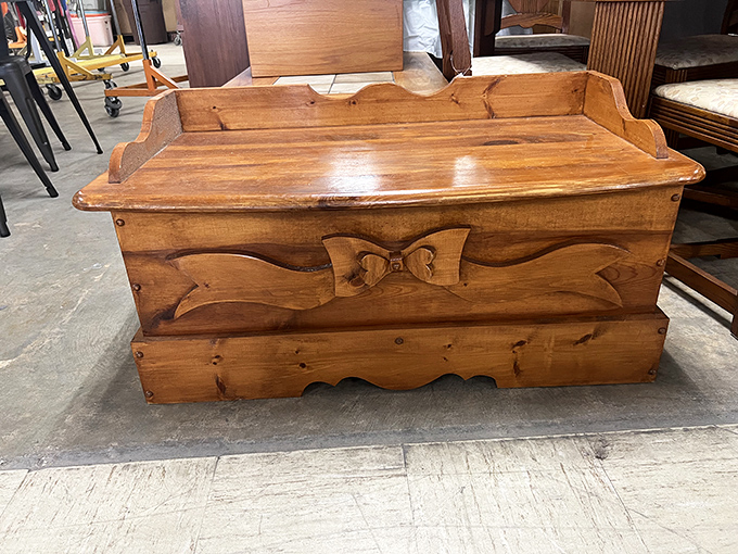 This hand-carved wooden chest isn't just furniture; it's someone's family history waiting for its next chapter.