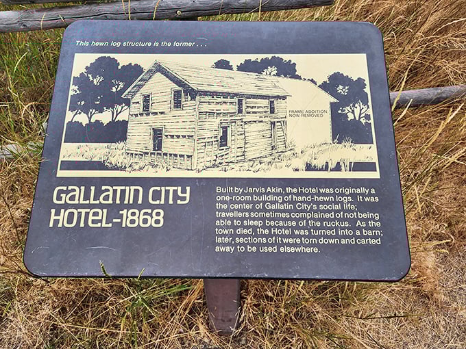 History preserved in plain text: the Gallatin City Hotel sign tells of a place where guests complained about noise&mdash;the 1800s version of a one-star Yelp review.