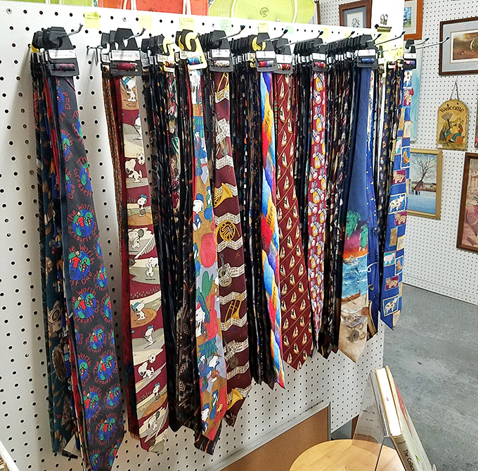 The necktie collection tells America's story through fabric&mdash;from Snoopy-adorned silk to psychedelic patterns that might hypnotize you into buying all fifteen.