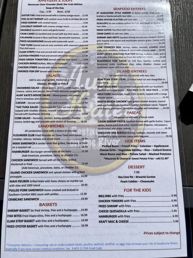 The menu that launched a thousand cravings. From St. Augustine-style shrimp to those legendary crab cakes, decisions have never been so deliciously difficult.