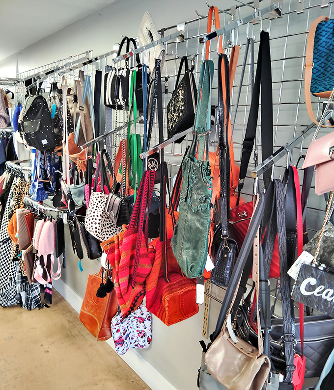 Handbag heaven! Like a colorful garden of leather and fabric blooms, The Toggery's purse collection offers designer dreams at pinch-me prices.