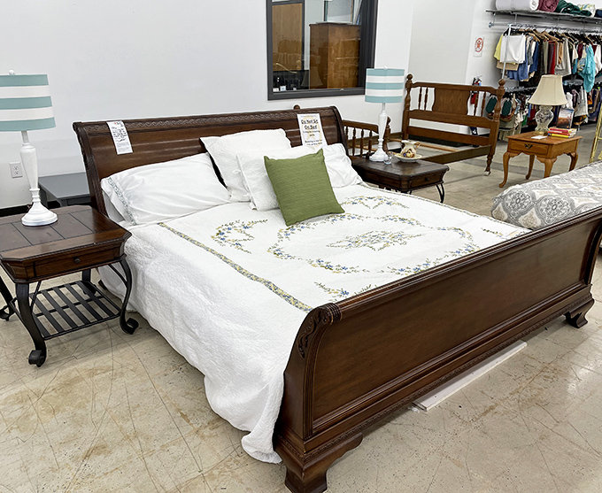 This isn't just a bed&mdash;it's an heirloom waiting for its next chapter. Solid wood craftsmanship at fast-fashion prices.