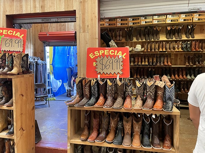 Boot heaven for the Texan soul. More leather and stitching than you can shake a lasso at&mdash;cowboy dreams at every price point.