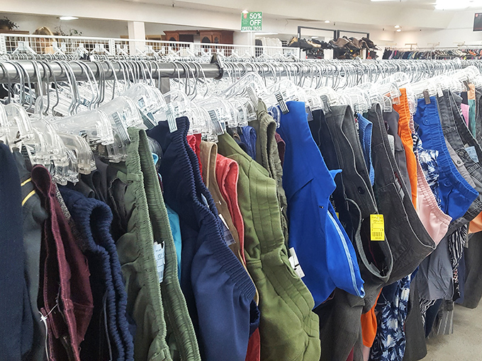 The rainbow of possibilities hanging neatly in rows &ndash; where yesterday's fashion finds tomorrow's style maven at prices that feel like highway robbery.