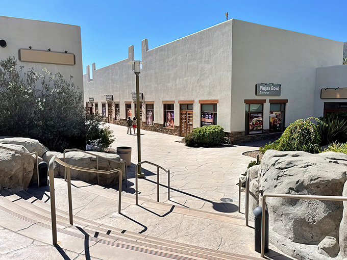 Between power shopping sessions, these walkways invite you to stroll rather than march, proving retail therapy works better without the "hurry up" attitude.