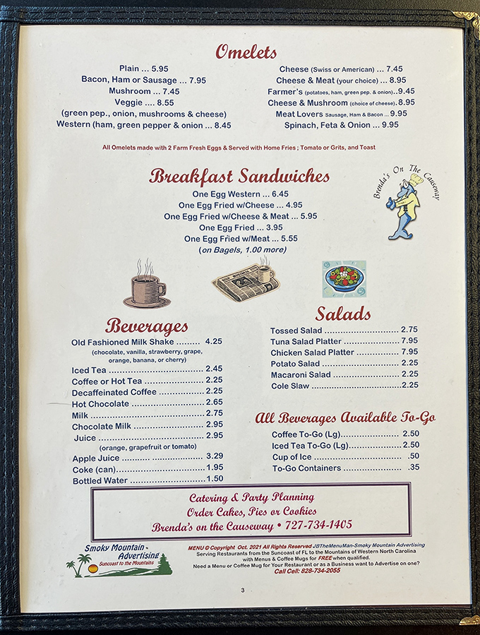 This menu isn't trying to impress with fancy food words. It's the culinary equivalent of your favorite comfy t-shirt &ndash; reliable and exactly what you need.