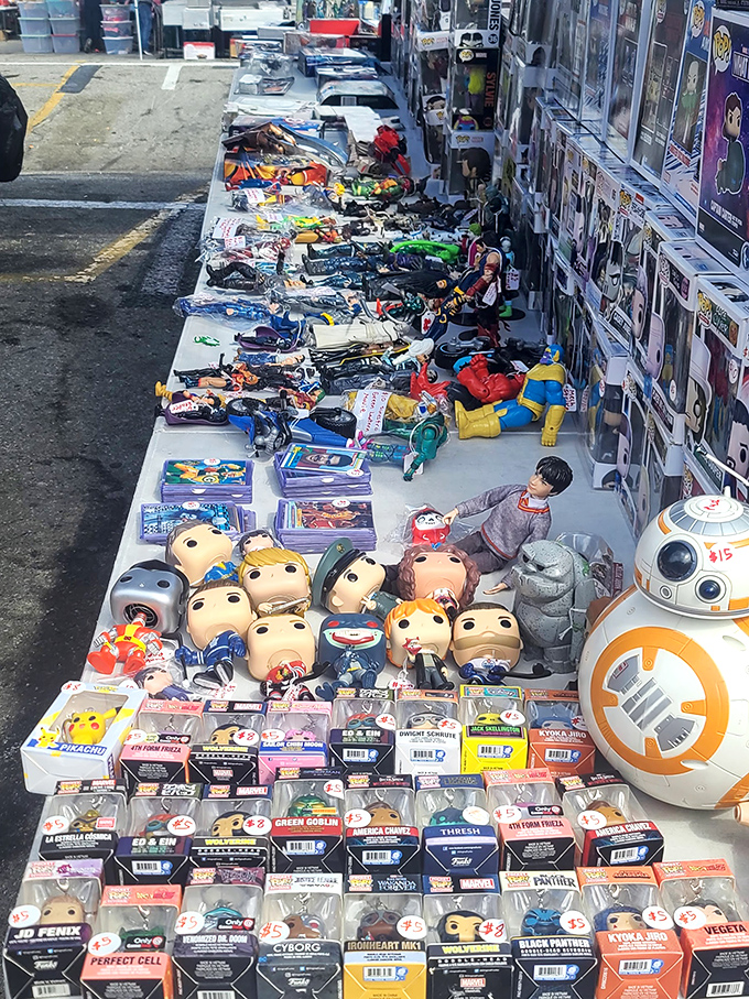 Funko Pops and collectibles assembled like the world's most adorable merchandising army, ready for adoption.