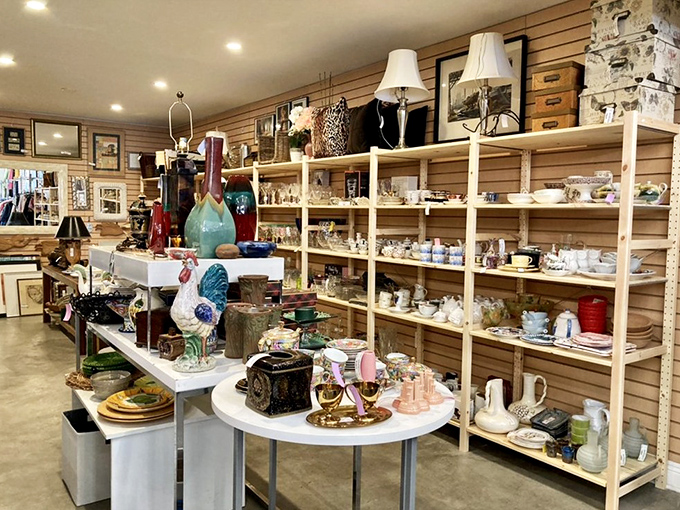 This isn't your grandmother's china cabinet—unless your grandmother had impeccable taste in eclectic home goods and decorative treasures.