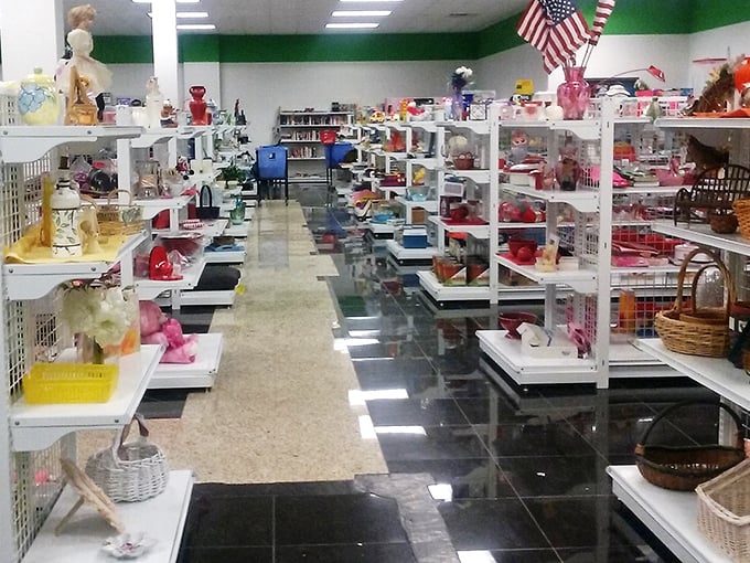 This aisle isn't just home decor&mdash;it's a gallery of possibilities where someone else's "no longer needed" becomes your "absolutely perfect."