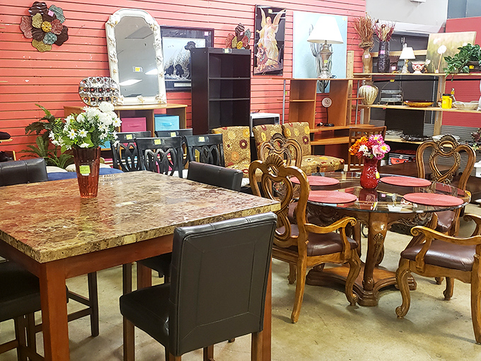 Dining sets with stories to tell&mdash;from elegant carved chairs to marble-topped tables, each piece awaits its next chapter in someone's home.