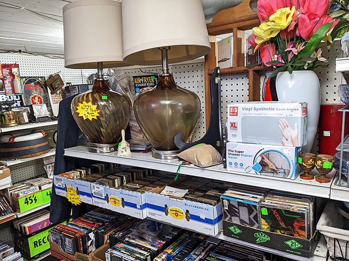 These amber glass lamps aren't just lighting fixtures; they're time machines to your grandparents' living room, complete with that warm, golden glow.