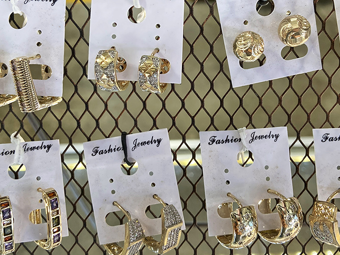 Gold-toned jewelry at flea market prices proves you don't need to choose between sparkle and your grocery budget.