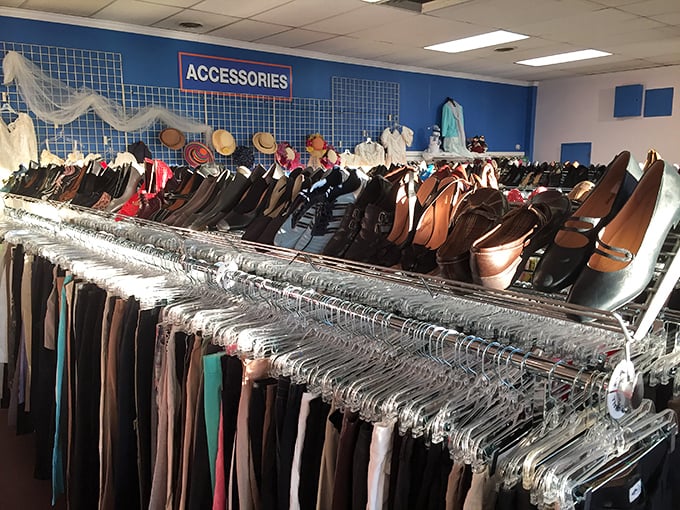 Shoe paradise! From practical hiking boots to elegant heels, this footwear section offers Vermont soles a second chance at adventure.