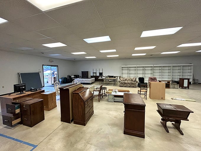 This indoor showroom proves that one person's estate sale is another's living room makeover.