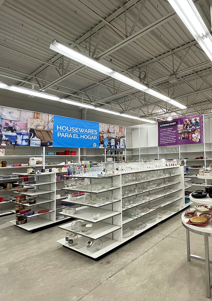 Glassware heaven! Like an archaeological dig for vintage Pyrex and forgotten serving pieces that will make your dinner guests ask, "Where did you find that?"